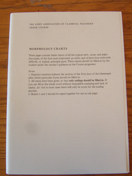 Morphology Charts for the Joint Association of Classical Teachers Gree ...